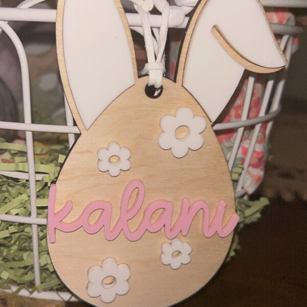 Easter Bunny Basket Tag / Easter Basket Tag / Personalized Easter ...