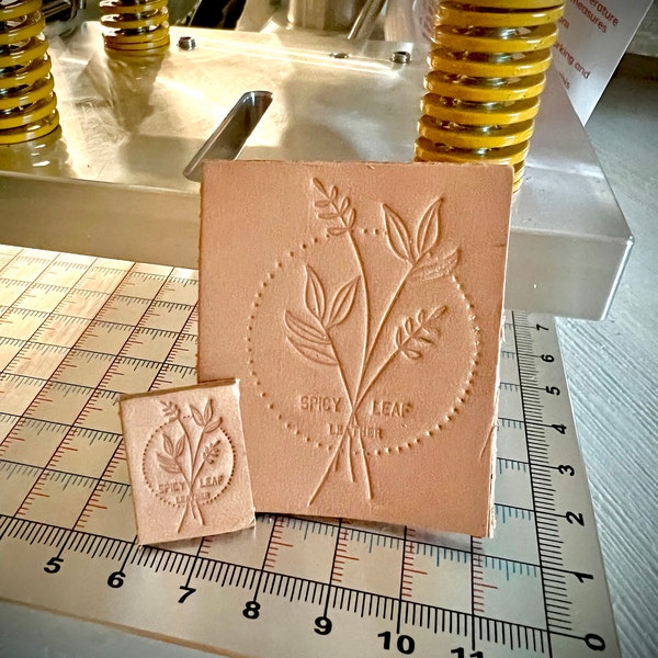 Custom Leather Stamp With Large Handle Embosser Brass Stamp Logo Seal ...