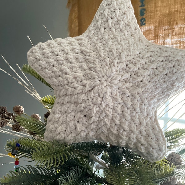 CROCHET PATTERN // Christmas Tree Topper, Crochet Star, Holiday Crochet ...