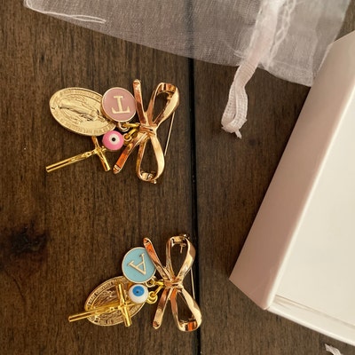 Religious Protective Pin Baby Pin Safety Pin Cross Brooch - Etsy