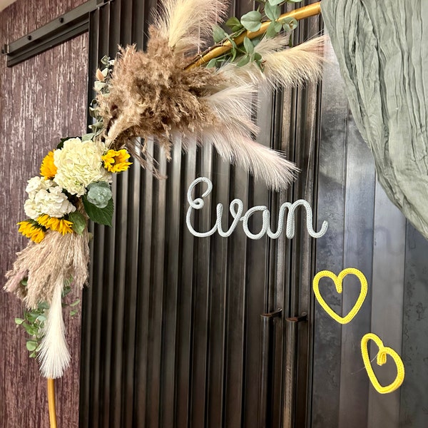 Custom Word Sign - Knitted Wire Words, Knit Signs, Name Decor, Playroom ...