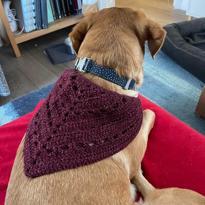 Crochet Dog Bandana Pattern PDF, Crochet Pet Bandana, Crochet for Dogs ...