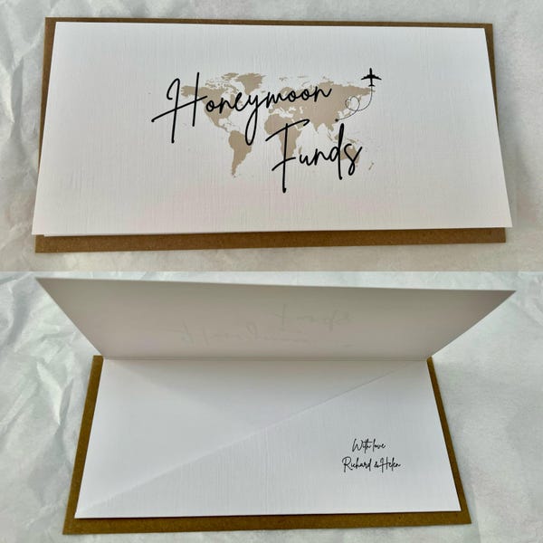 Personalised Honeymoon Funds Money Wallet Wedding Gift Money Cash ...