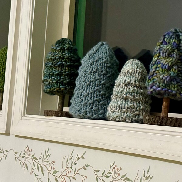 Knit Tree Pattern, Knit Tree, Knit Trees, Knit Patterns, Tree Pattern, Knit Pattern, Evergreen ...