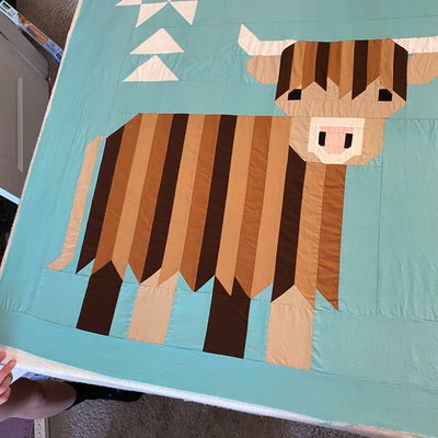 QUILT PATTERN Cattle Call a Highland Coo cow Quilt Pattern by Art East ...