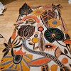 Hand Tufted Rug Hand Tuft Tufted Wool Silk Anthea Floral Designer ...