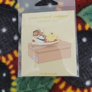 Poke Friend Sneaker Enamel Pin Hard Enamel Pin, Cute Pin, Kawaii Pin ...