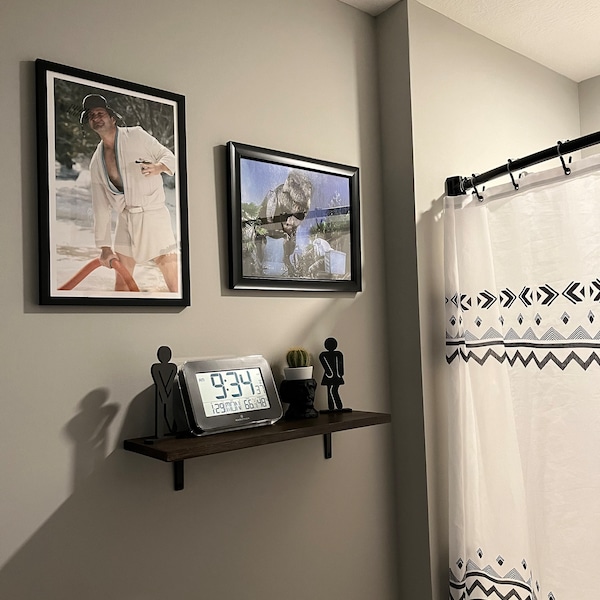 Funny Bathroom Movie Poster Amusing Bathroom Decor Film Scene Print ...