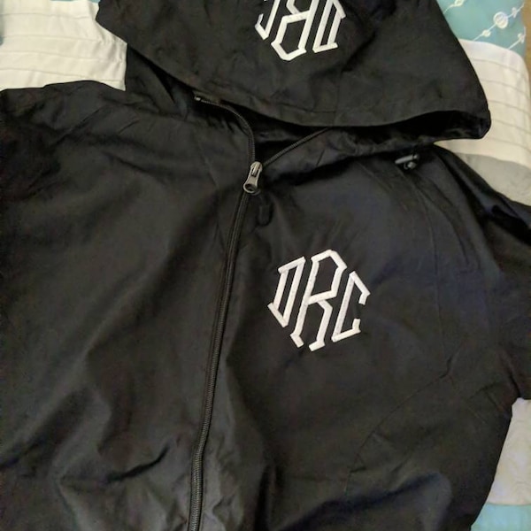 Monogrammed Rain Jacket Personalized Rain Coat Embroidered Jacket - Etsy