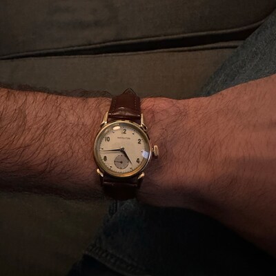 1950'S Vintage HAMILTON RUSSELL, Stunning Silver Dial, Serviced With ...