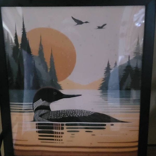 Vintage Loon Print | Nature Art | Lake House Prints | Minnesota Poster ...