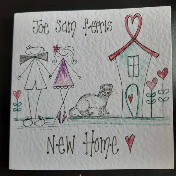 Individually Hand Drawn New Home Card. Can Be Personalised - Etsy