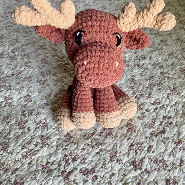 Crochet Moose Amigurumi Pattern Moose Crochet Pattern Woodland Crochet ...