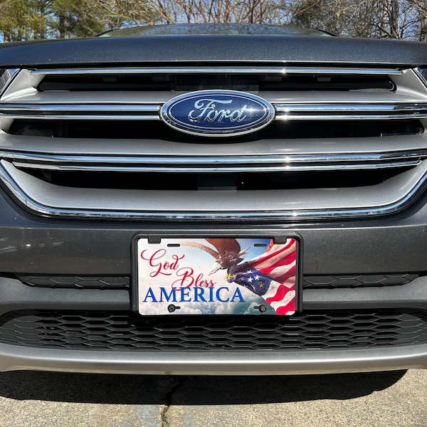 American Flag License Plate, United States, Patriotic, America Car Tag ...