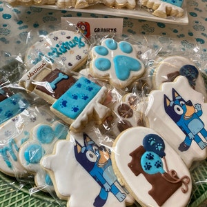 1 Dozen Bluey Themed Sugar Cookie - Etsy