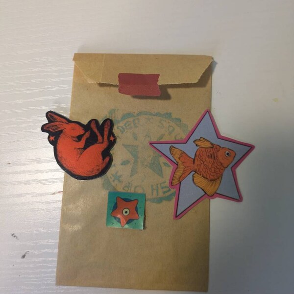 Goldfish Star Sticker | Glossy and Waterproof - Etsy
