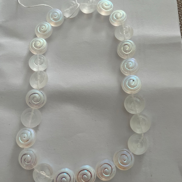 13mm Snail Shell Bead - Czech Glass Beads - Various Colors - Qty 24 - Etsy