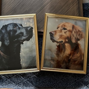 Vintage Yellow Labrador Portrait Digital Download, Printable Art Print ...