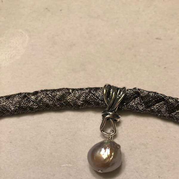 Artisan Wire Wrap Sculpted Bail, CLOSED Loop, in Sterling Silver, SS ...