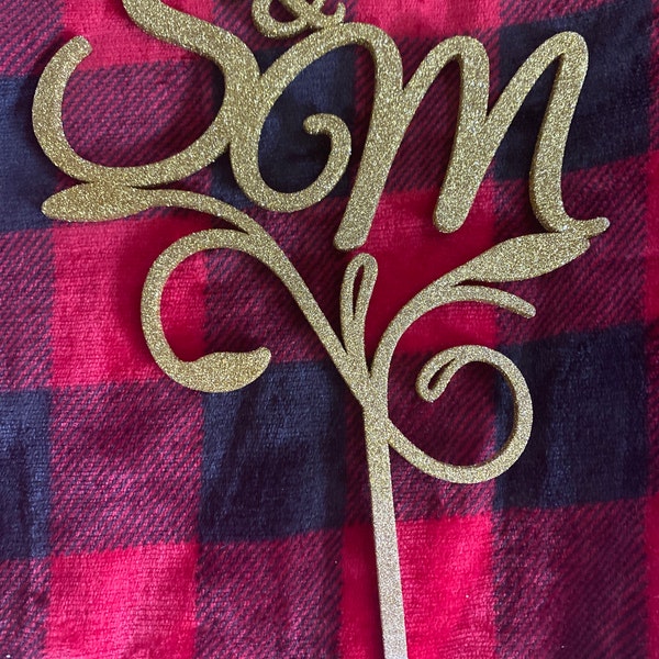 L Cake Topper, Wedding Cake Topper, Cake Toppers for Wedding, Rustic ...