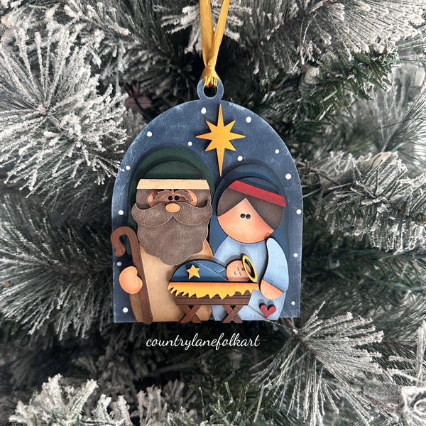 Winter Snow Angel Christmas Ornament SVG File | Laser Cut File ...