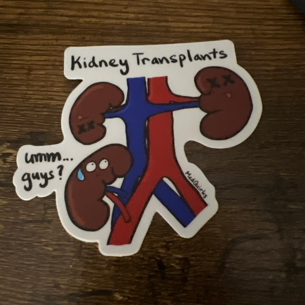Kidney Transplant Vinyl Sticker - Etsy