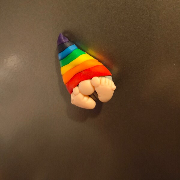 Rainbow Gonk Gnome, Choice of Key Chain, Magnet or Brooch, Gifts for ...