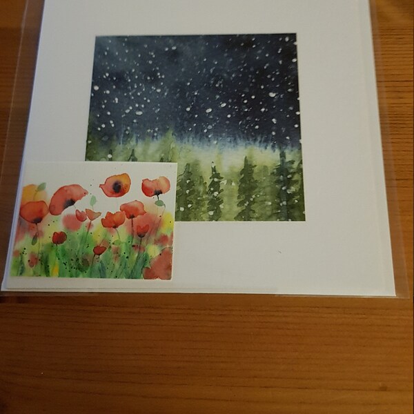 Snowdrop Greeting Birthday Card Pack of Four Handmade Original ...