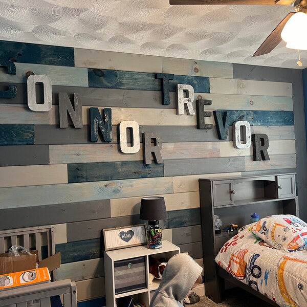 Wall Name Letters, Wall Letters for Nursery, Distressed Wall Letters ...