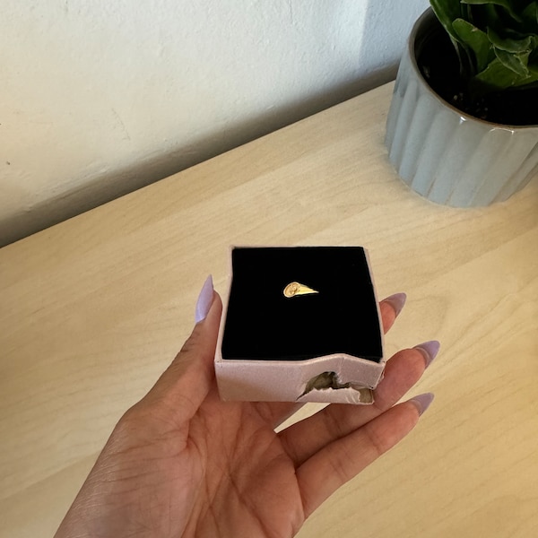 14K Gold Birthstone Ring, Birth Flower Ring, Gold Ring, Custom Floral ...