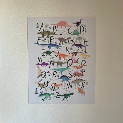 Dinosaur Alphabet, Alphabet Poster, Canvas Poster, Canvas Print ...