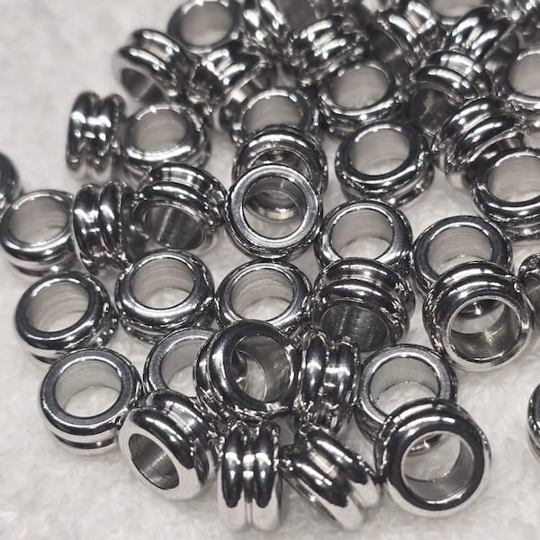 304 Stainless Steel Cross Button Metal Spacer Bead 2 Pieces per Order ...