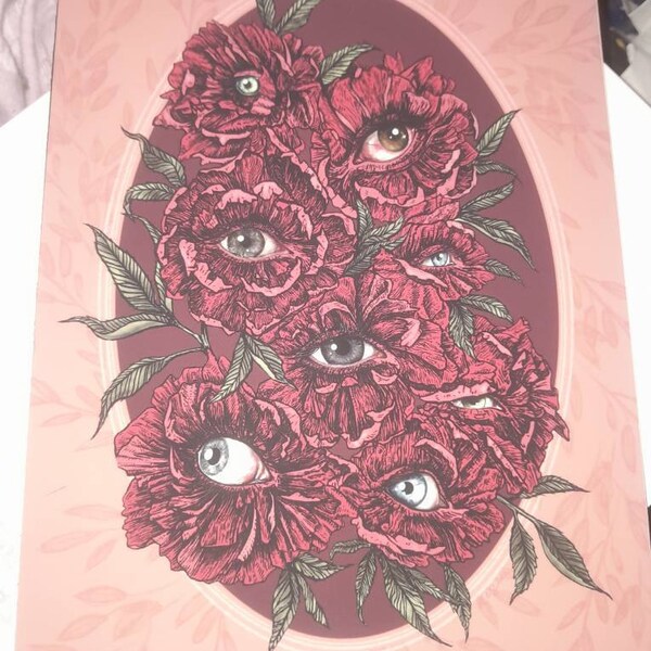 All Seeing Florals, Fantasy Cottagecore, Creepy Bouquet, Creepy ...