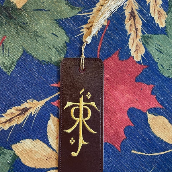 Tolkien Embroidered Bookmark // Lord Rings Middle Earth **tassel May ...