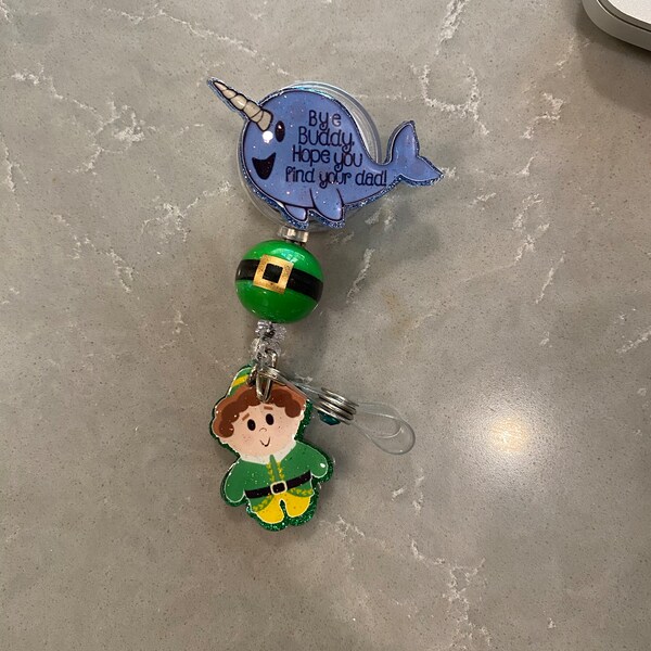 Buddy the Elf Christmas Badge Reel, Mr Narwhal Badge Reel, Nurse Badge ...
