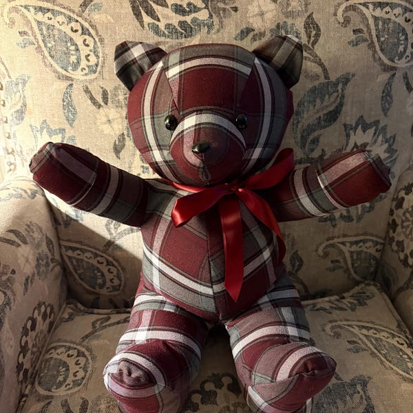 Memory Bear Patterns 3 Sizes 14'', 12'', 10'' Sitting Bear Easy Sewing ...