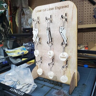Laser Cut Keychain Display Stand Svg Files, Vector Files for Wood Laser ...