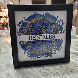 3D Split Monogram A-Z Shadow Box Custom Name Alphabet Family - Etsy