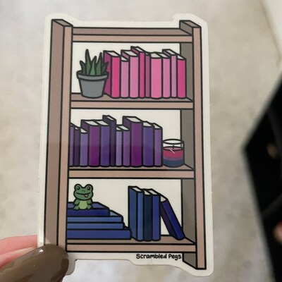Bisexual Pride Bookshelf Sticker Waterproof Dishwasher Safe Bi Subtle ...