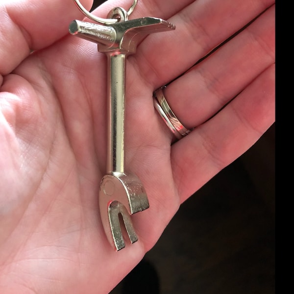 Chrome Halligan Bottle Opener Keychain - Firefighter Gift - Etsy