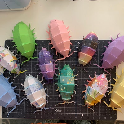 DIY Papercraft Isopod,bug Svg,papercraft Bug,papercraft Insect,low Poly ...
