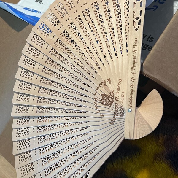 Bulk Sandalwood Graduation Fans With Tassel / Personalized Wooden Fan ...
