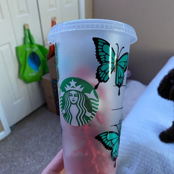 Butterfly Starbucks Cup, Custom Butterfly Cup, Starbucks Tumbler ...