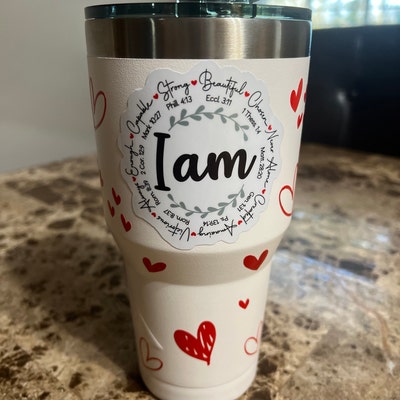 I Am Sticker, Affirmation Stickers, Clear Laptop Sticker, Water Bottle ...