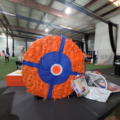 Sale Ready to Ship Bullseye Pinata Orange and Blue Color Dart Game ...