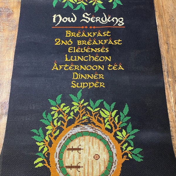 Now Serving Cross Stitch Pattern Hobbit Menu Instant Download PDF ...