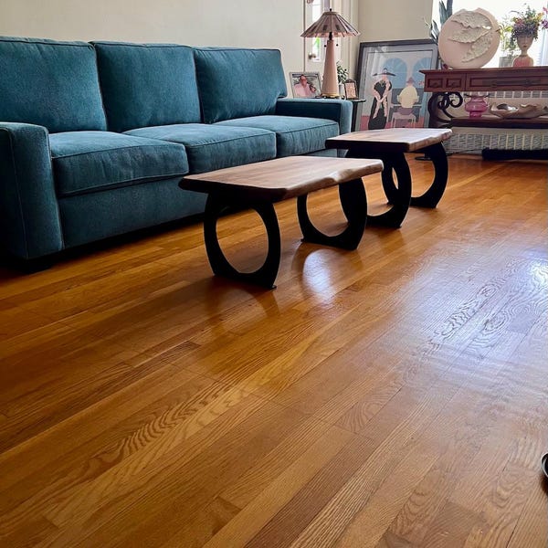 Walnut Live Edge Platform Bed Frame, Platform Wooden Bed Frame, Queen Bed Frame, King Bed Frame ...