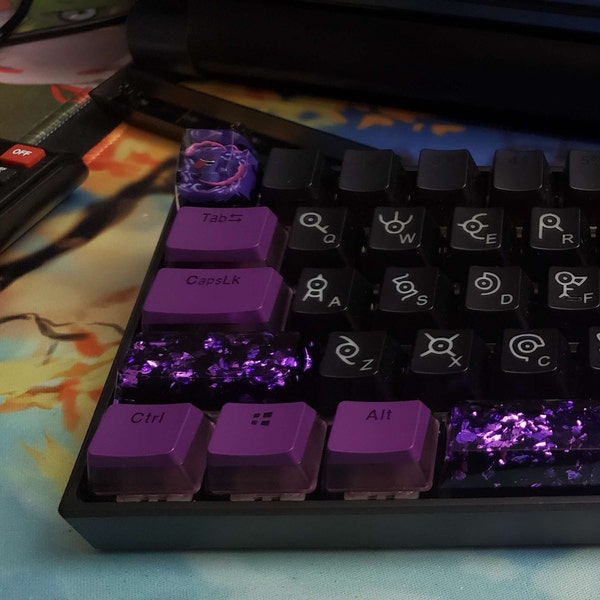 Black & Gold Keycaps - More Sizes - Artisan Glossy Arrow Keys, ESC 1u ...