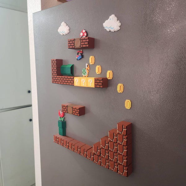 3D Printed Mario Brothers Magnets - Custom Fridge Decoration Set - Etsy