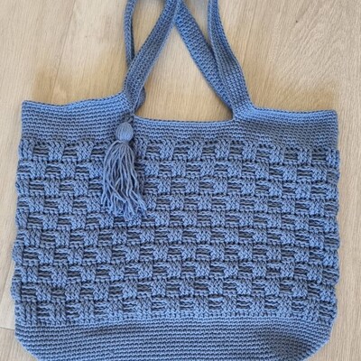 Basketweave Market Bag Crochet Pattern - Etsy